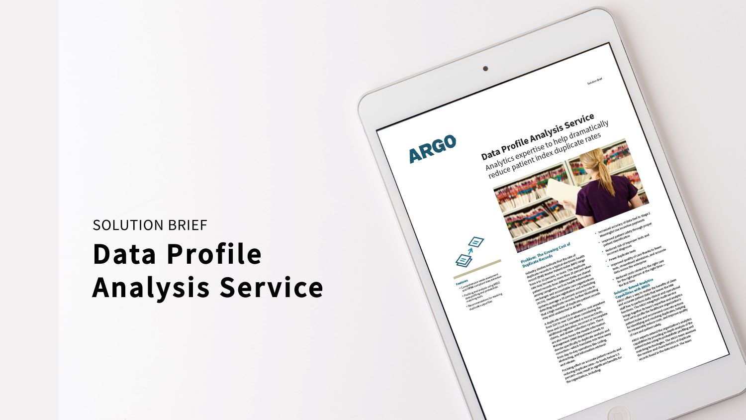 Solution Brief: Data Profile Analysis Service